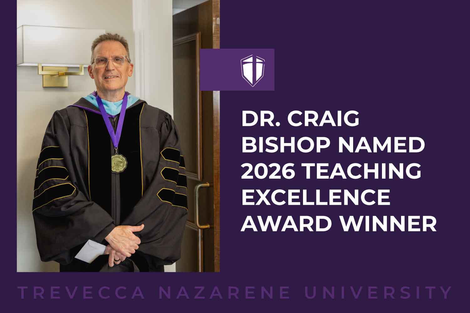Dr. Craig Bishop named 2026 Teaching Excellence Award Winner